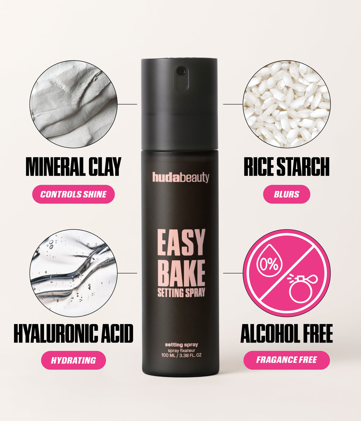 Easy Bake Setting Spray with 16-Hour Wear – Huda Beauty